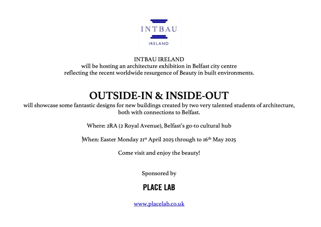 Exhibition ‘Outside-in & Inside-out’ by INTBAU Ireland | INTBAU